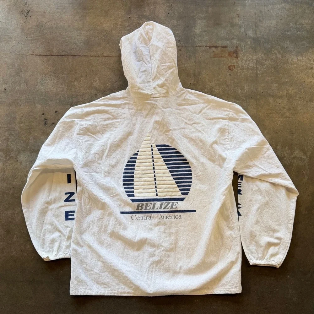 Jackets & Coats | Vintage Belize Central America Hooded Windbreaker ...
